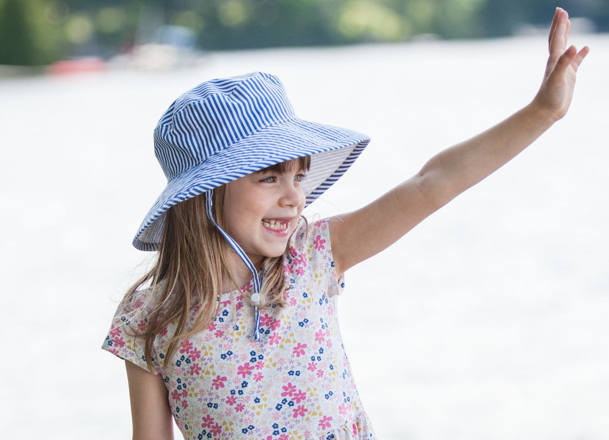 UPF50 Wide Brim Kids' Sun Hats | Chin Tie | Made in Canada | US - The ...