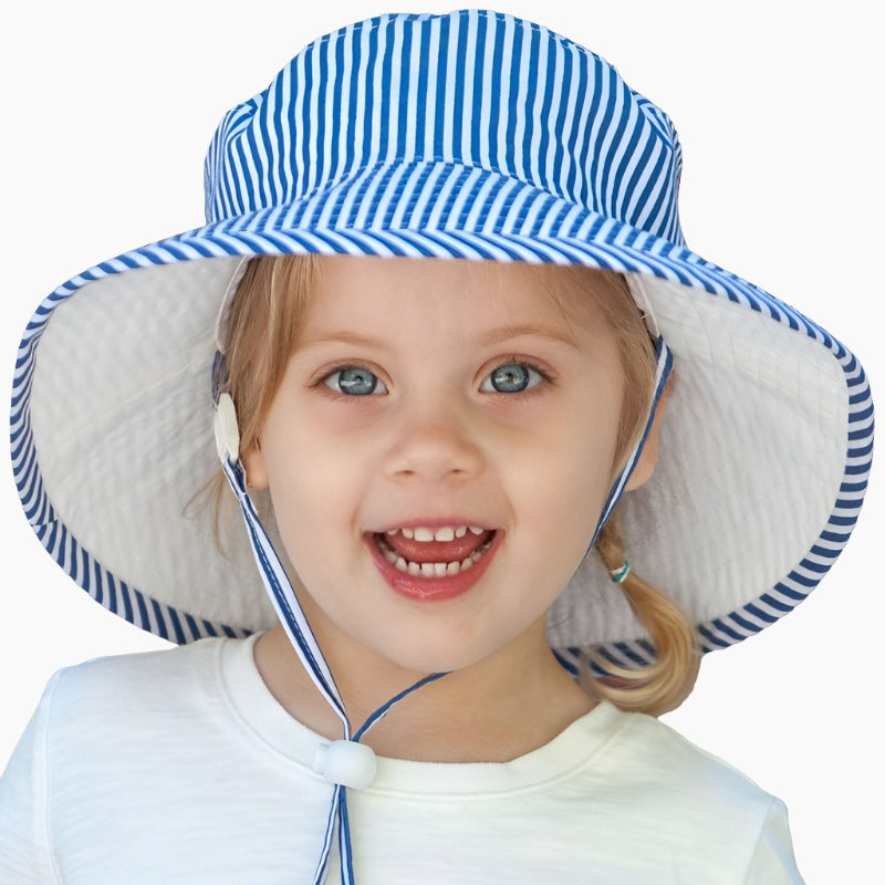 UPF50 Wide Brim Kid and Toddler Sun Hats | Chin Tie | Made in Canada ...