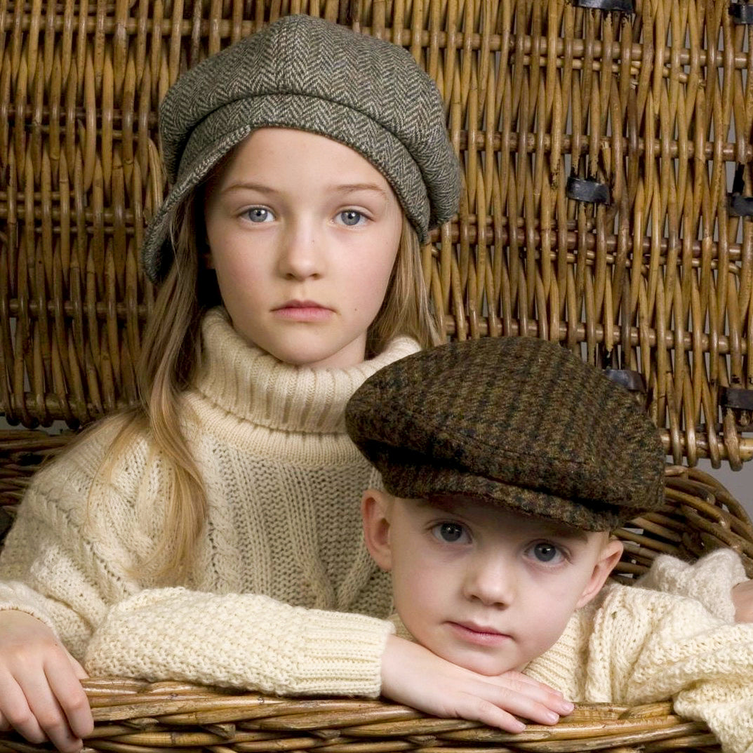 Child Harris Tweed Cap | Kids Harris Tweed Newsboy Hat | Made in Canada ...