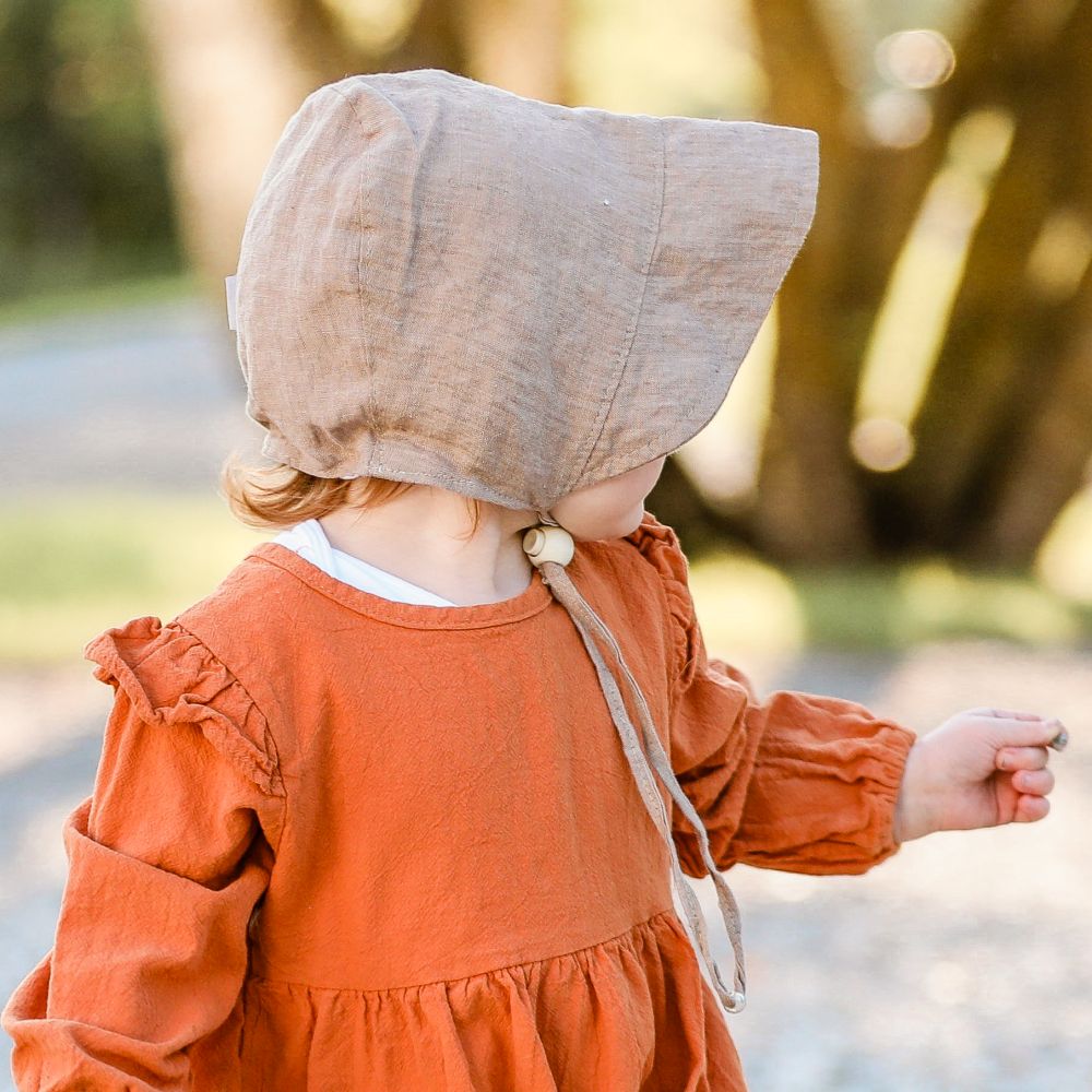 Infant Sun Bonnet | Linen | Organic Cotton | UPF50 | Made in Canada ...